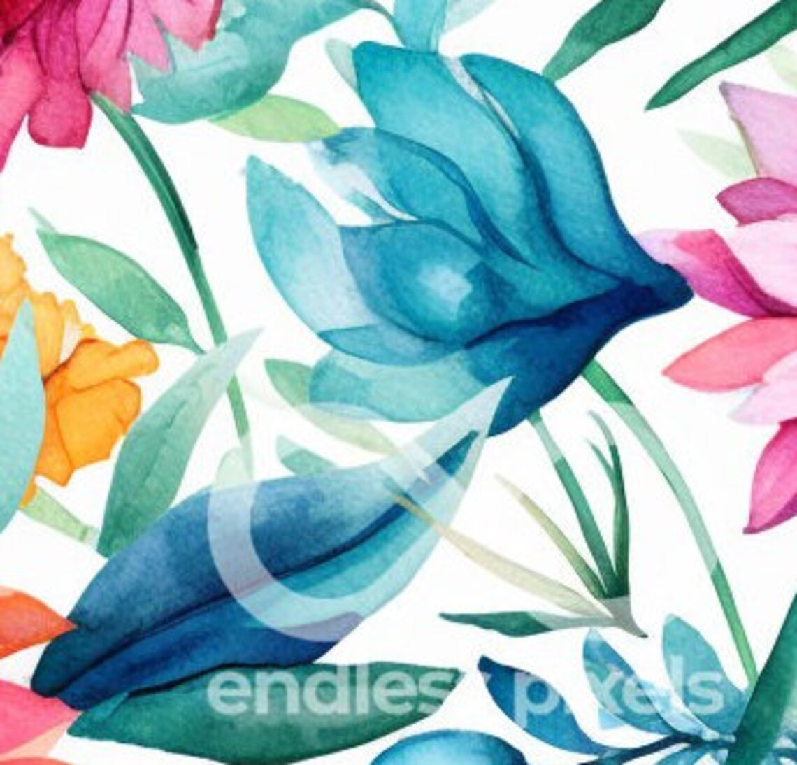 Seamless Flower Digital Pattern for Instant Download, Flower Pattern ...