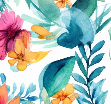 Seamless Flower Digital Pattern for Instant Download, Flower Pattern ...