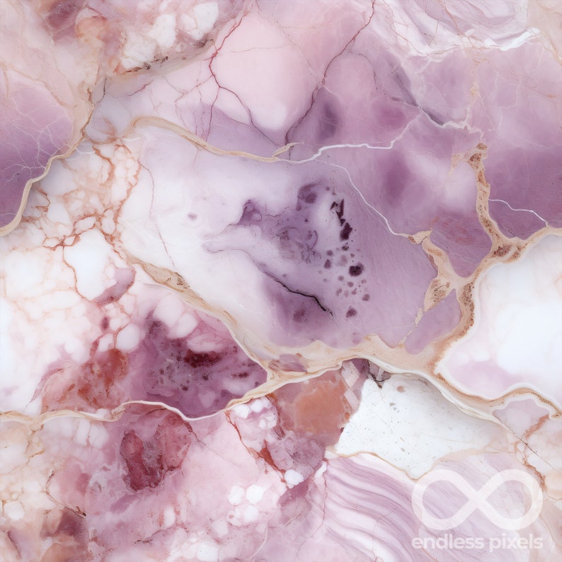 Seamless Pink Digital Marble Art Pattern for Instant Download, Marble ...