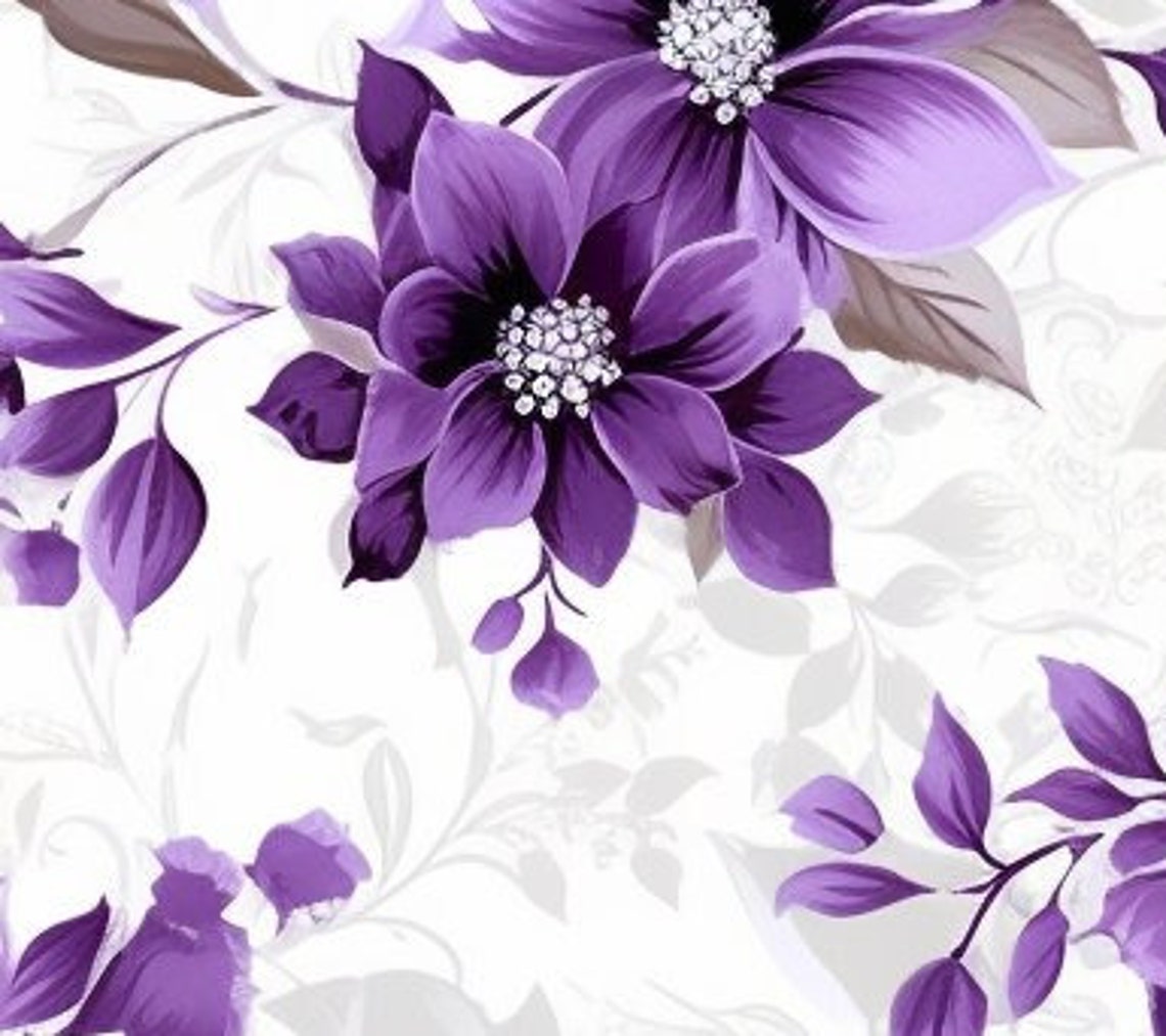 Seamless Flower Digital Pattern for Instant Download, Flower Pattern ...