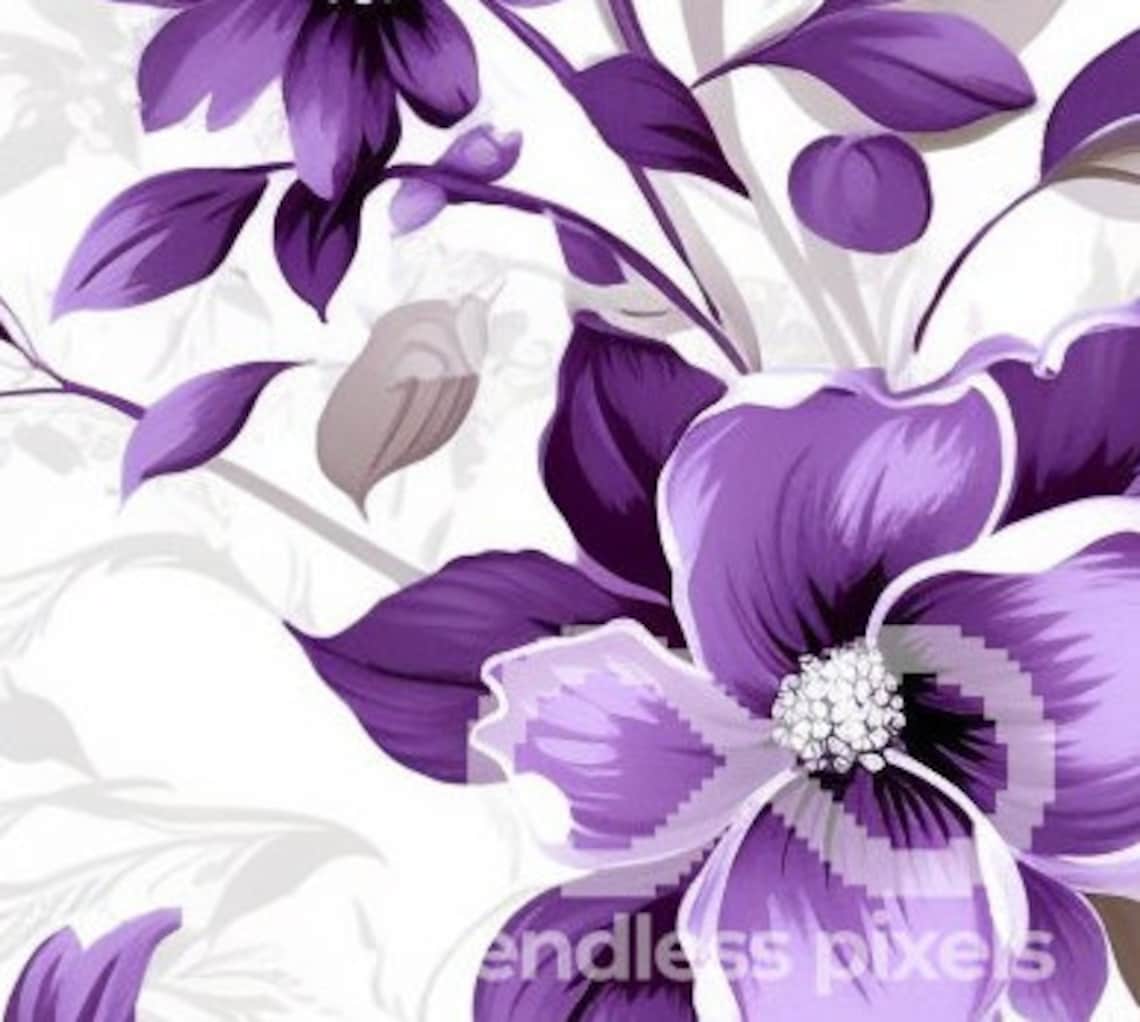 Seamless Flower Digital Pattern for Instant Download, Flower Pattern ...