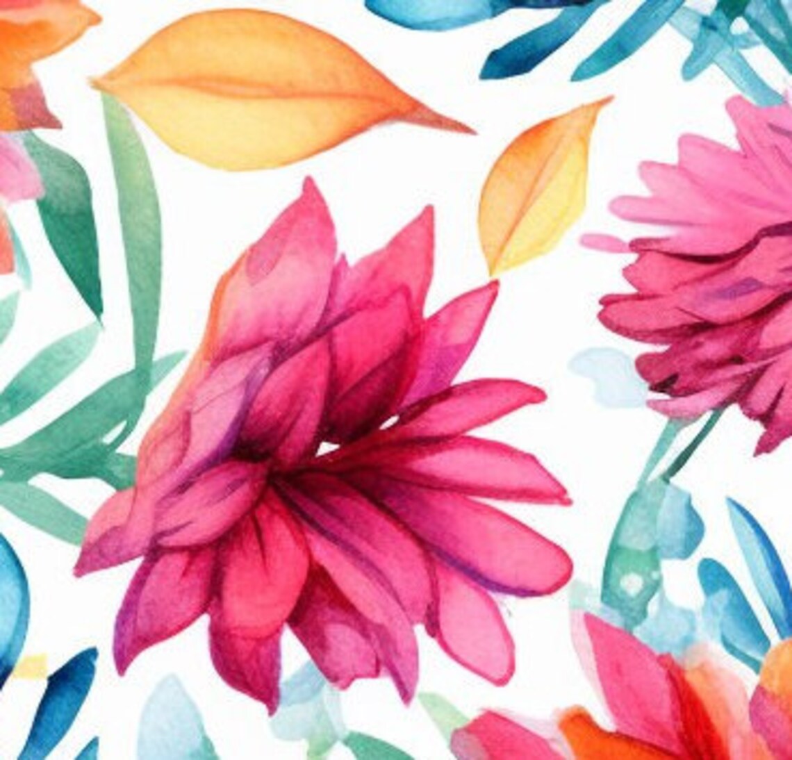 Seamless Flower Digital Pattern for Instant Download, Flower Pattern ...