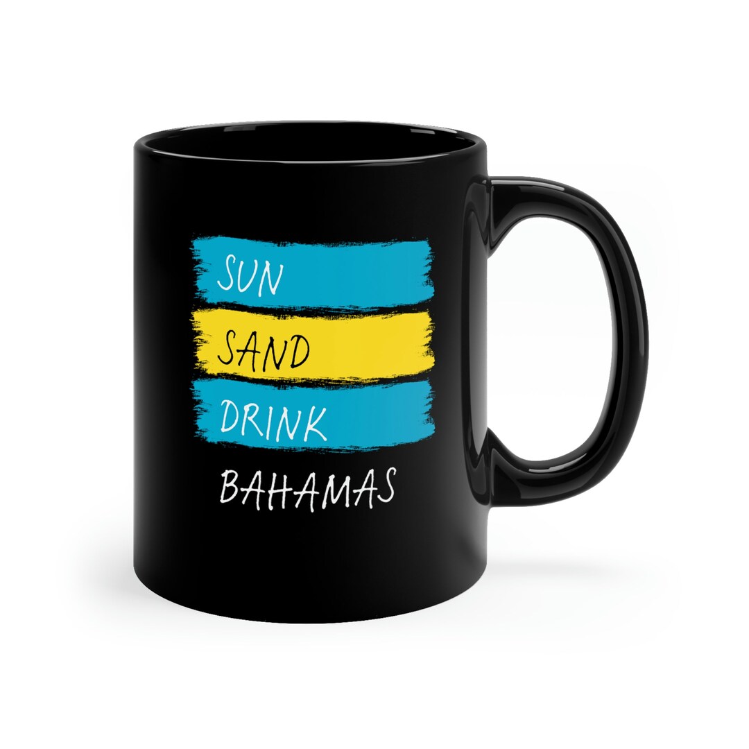 Bahamas Sun Sand and Drink Flag Inspired Coffee Mug, Great Gift for ...
