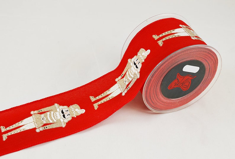 Xmas Wonderful Ribbon With Mini Nutcracker 5.5 Cm Wide, DIY, Crafts ...