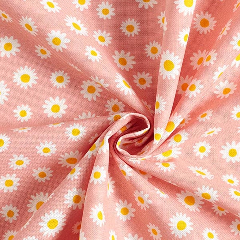 Fabric With Daisies - Etsy