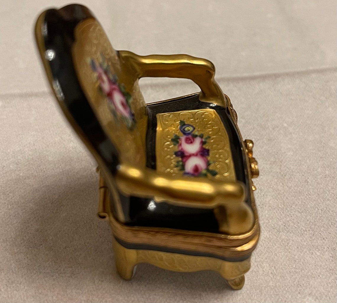 Limoges Enamel Box With Chair Form, Hand Made and Paint - Etsy
