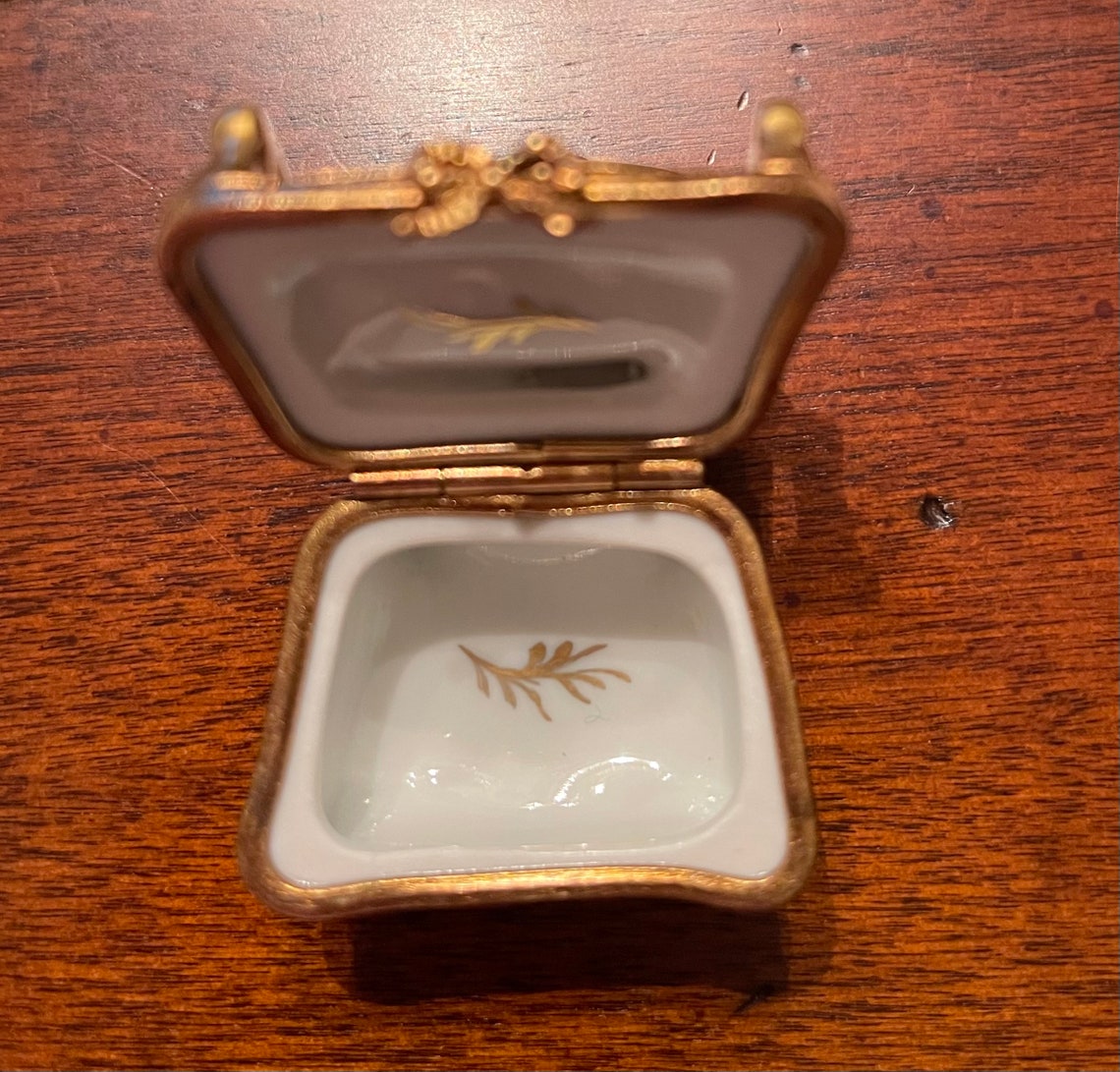 Limoges Enamel Box With Chair Form, Hand Made and Paint - Etsy