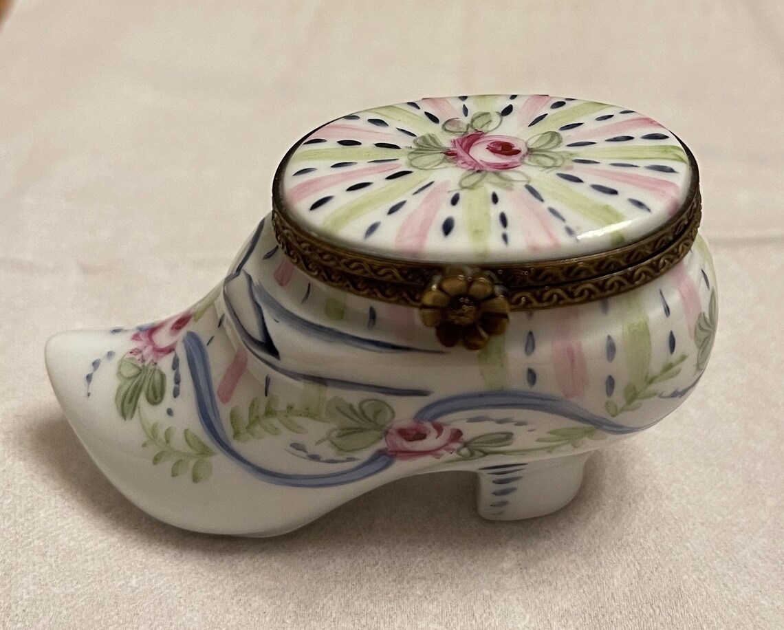 Limoges Box With Shoe Form, Hand Made and Paint - Etsy