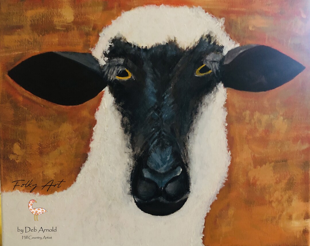 Mr. Wooly White (original Painting) - 16" X 20" - Etsy