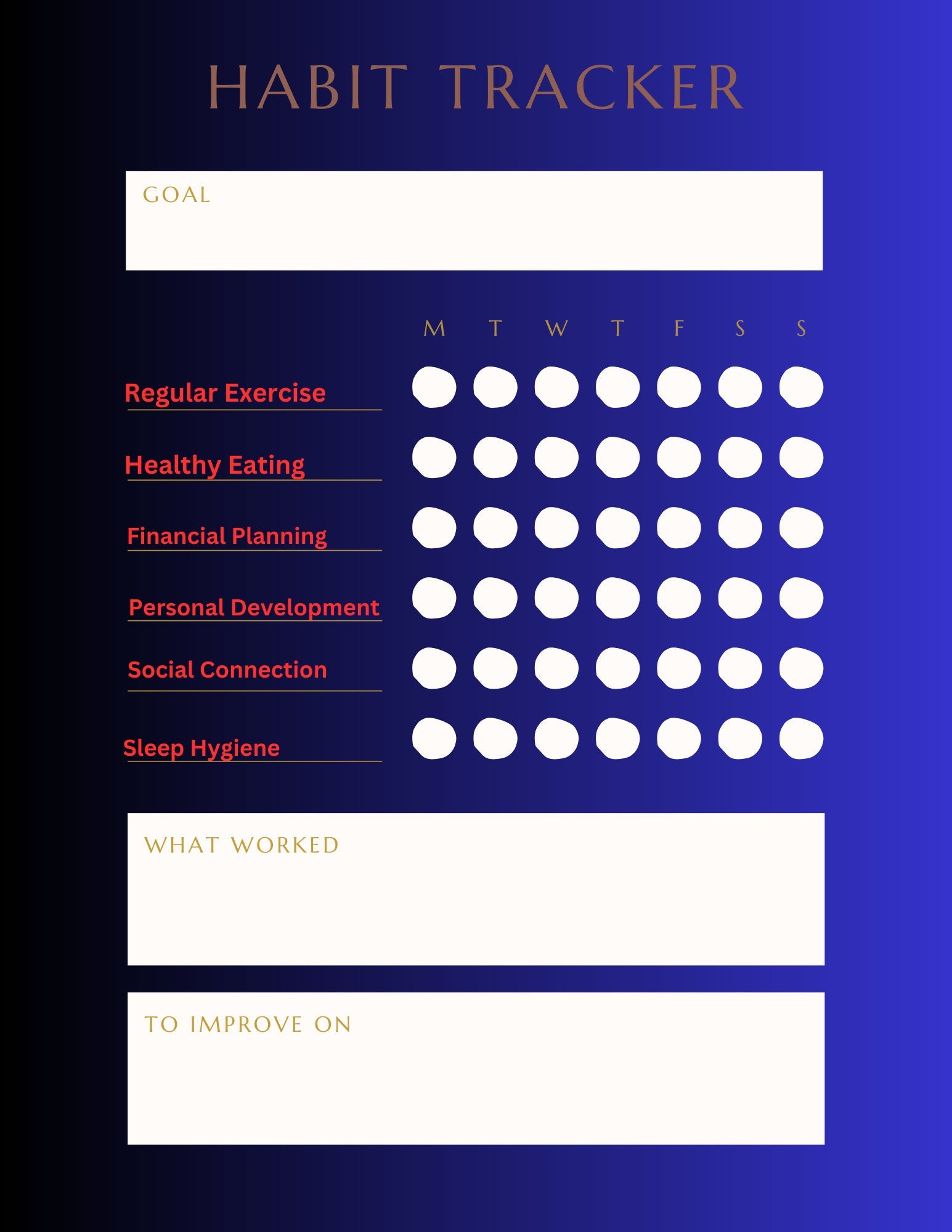 Habit Tracker | Healthy Habit Tracker | 2023 | Latest Habit Tracker ...