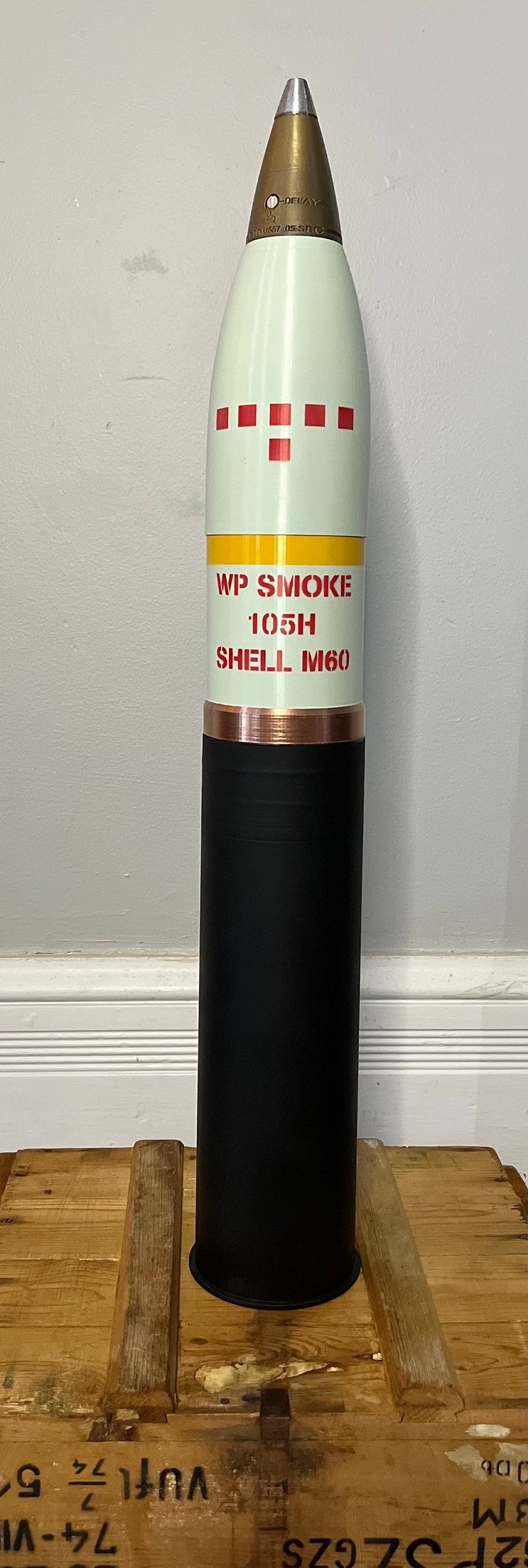 105MM White Phosphorus willie Pete 100% Inert Black Casing - Etsy