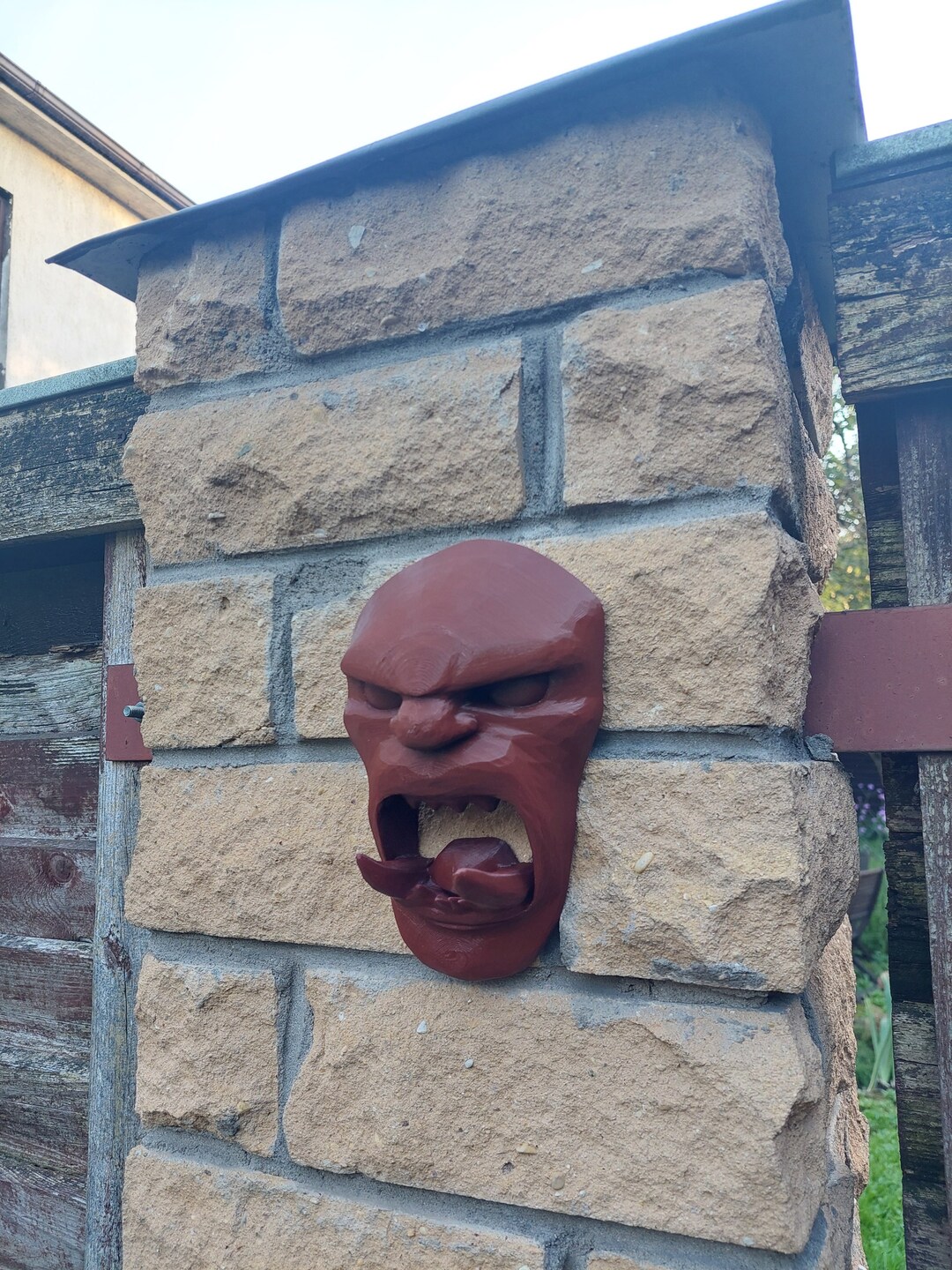 Scary Orc Face Ornament / Decor for Fence or Wall or Ceiling - Etsy