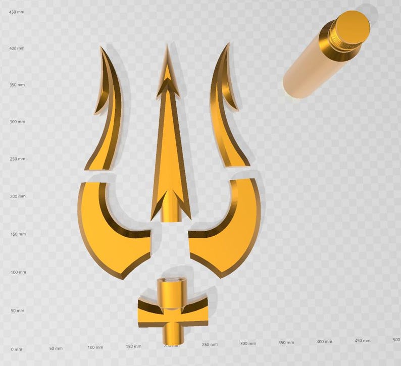 DIY 3D Printed Trident With Extendable Handle for Cosplay & Dnd - Etsy