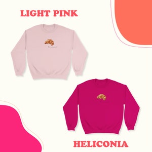 Croissant Sweatshirt Cute French Pastry Sweater Retro Bread Lover ...