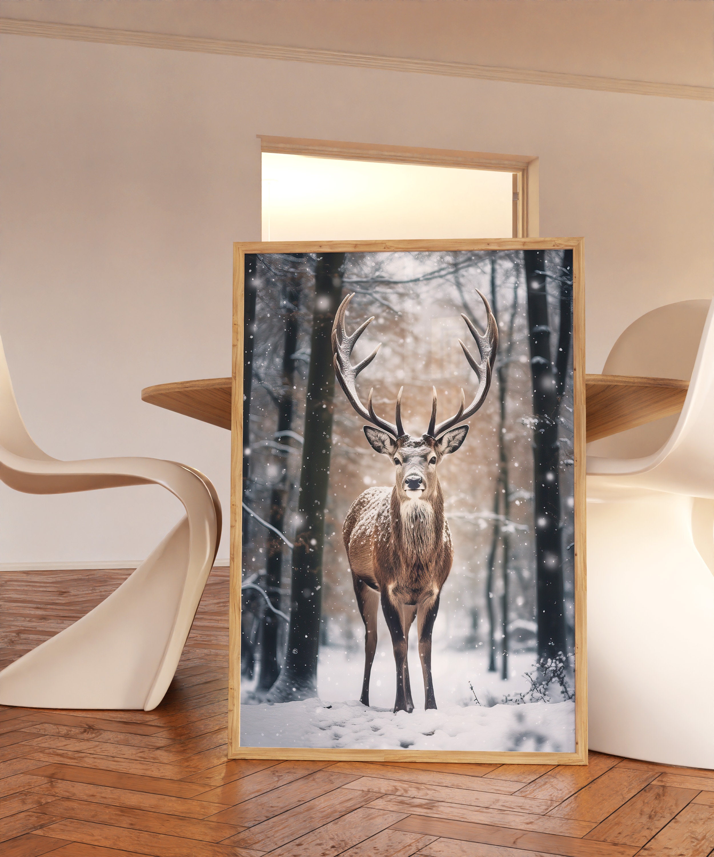 Deer Poster Wildlife Wall Art Male Deer Wall Decor Wildlife Photography ...