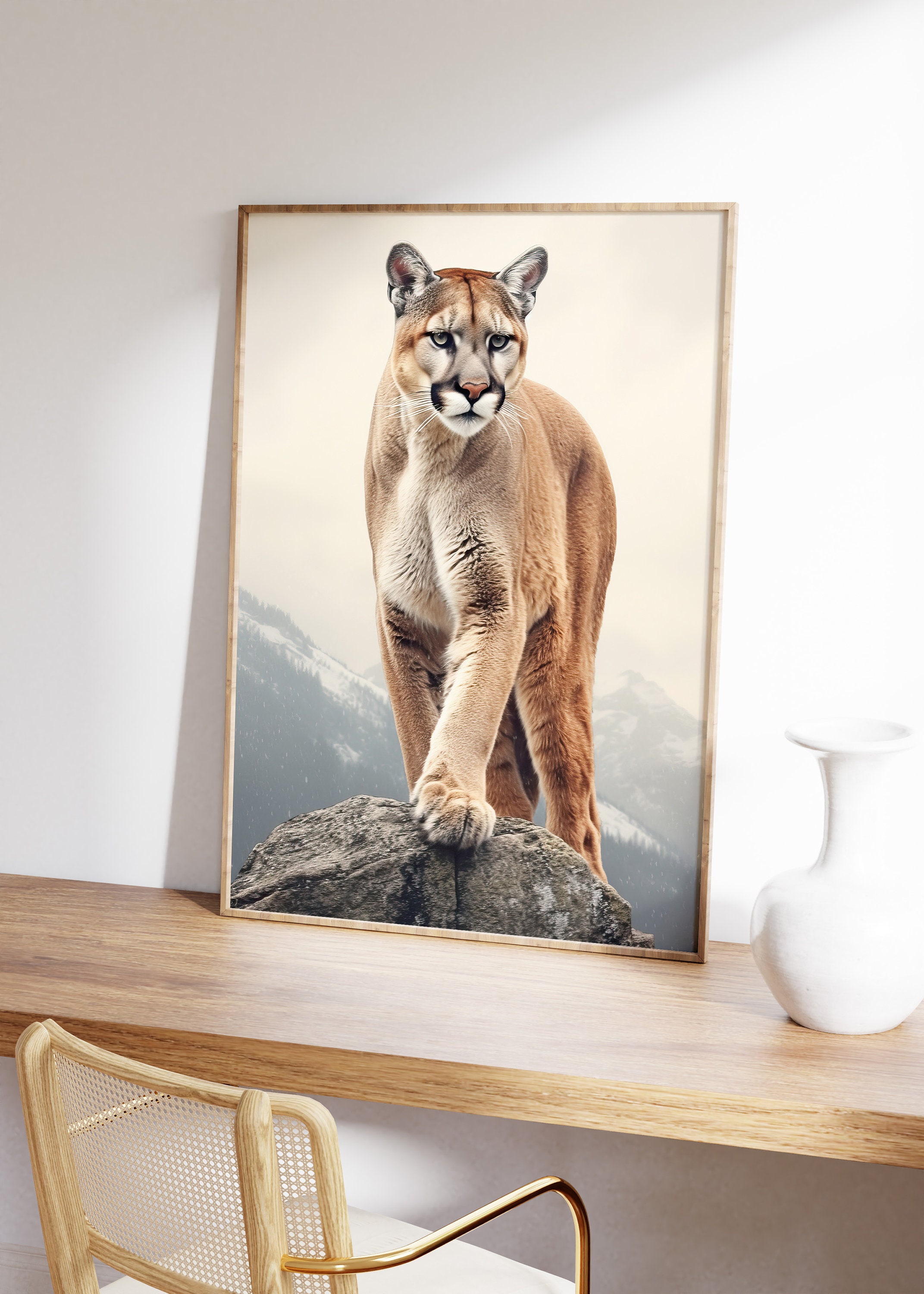 Poster Puma Wildlife Wall Art Mountain Lion Decor Wildlife Photography ...