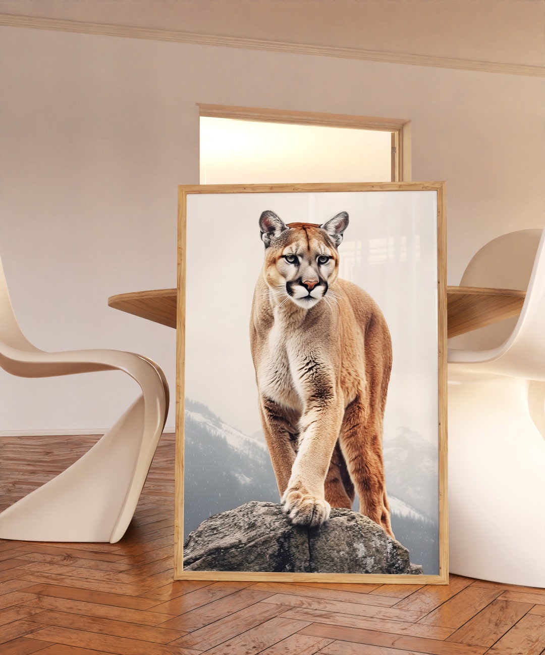 Puma Poster Large Mountain Lion Art Print Wildlife Photography Wall Art ...