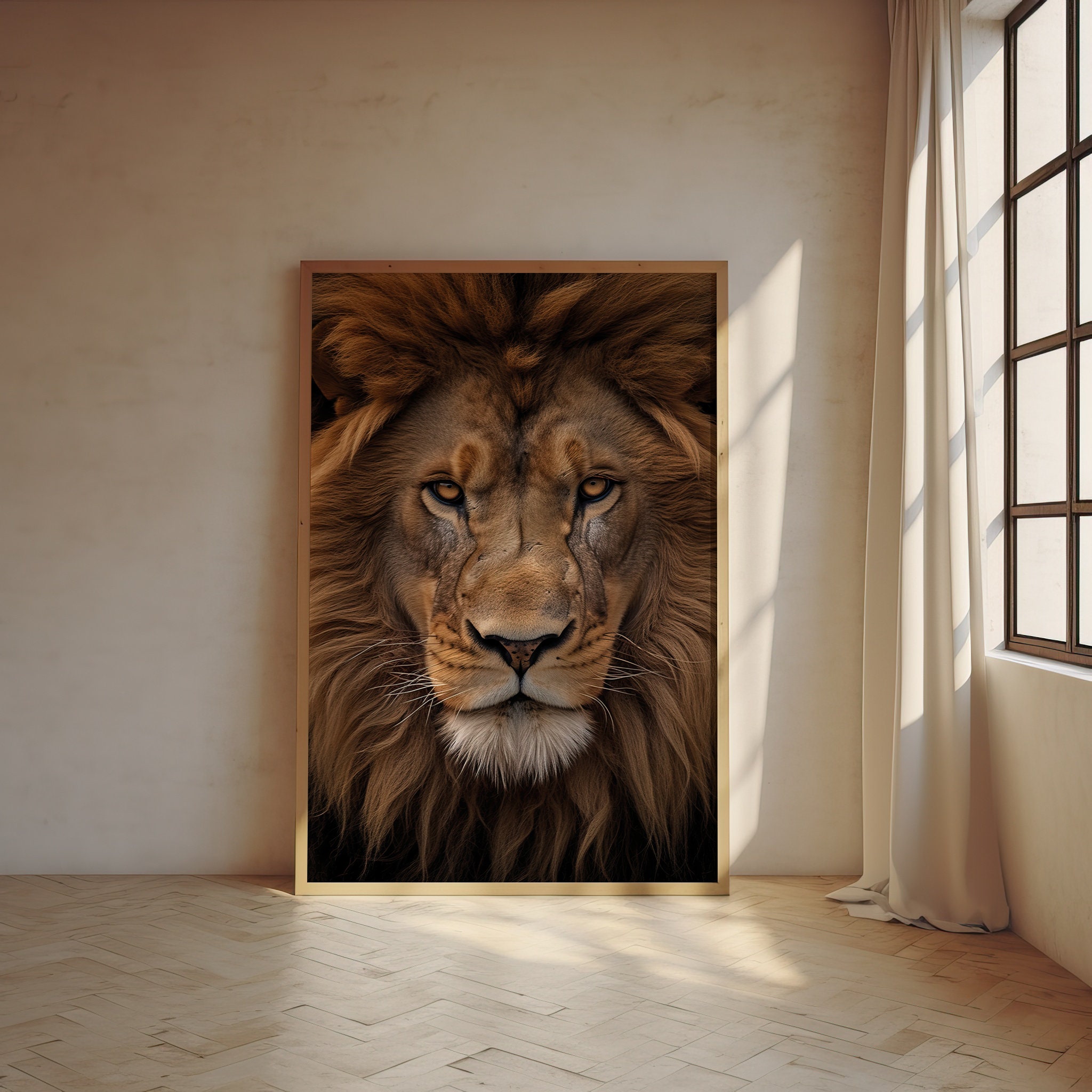 Lion Poster Wildlife Wall Art Lion Wall Decor Wildlife Photography ...