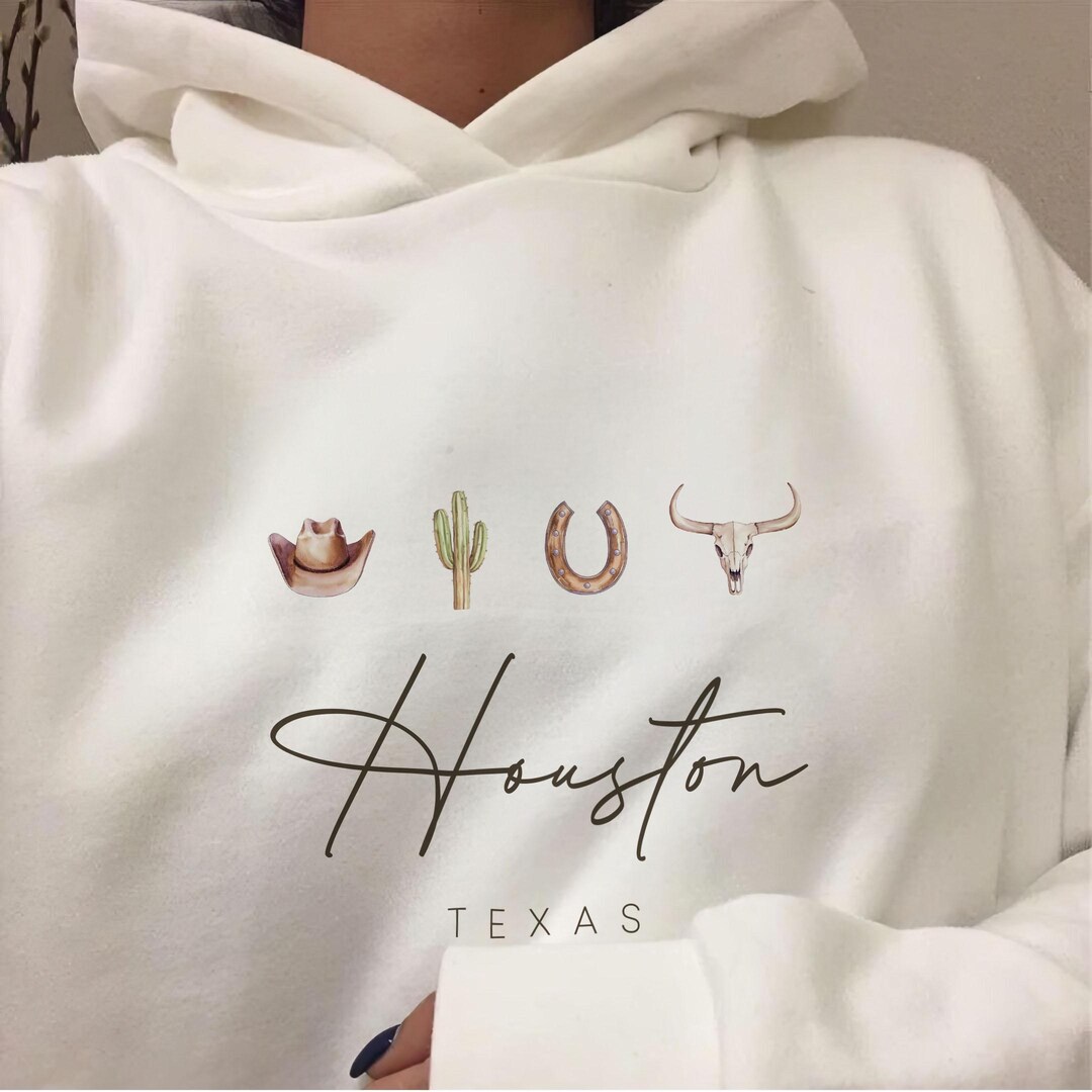 Houston Texas Hoodie Cute Texas State Hoodie Trendy American Graphic ...