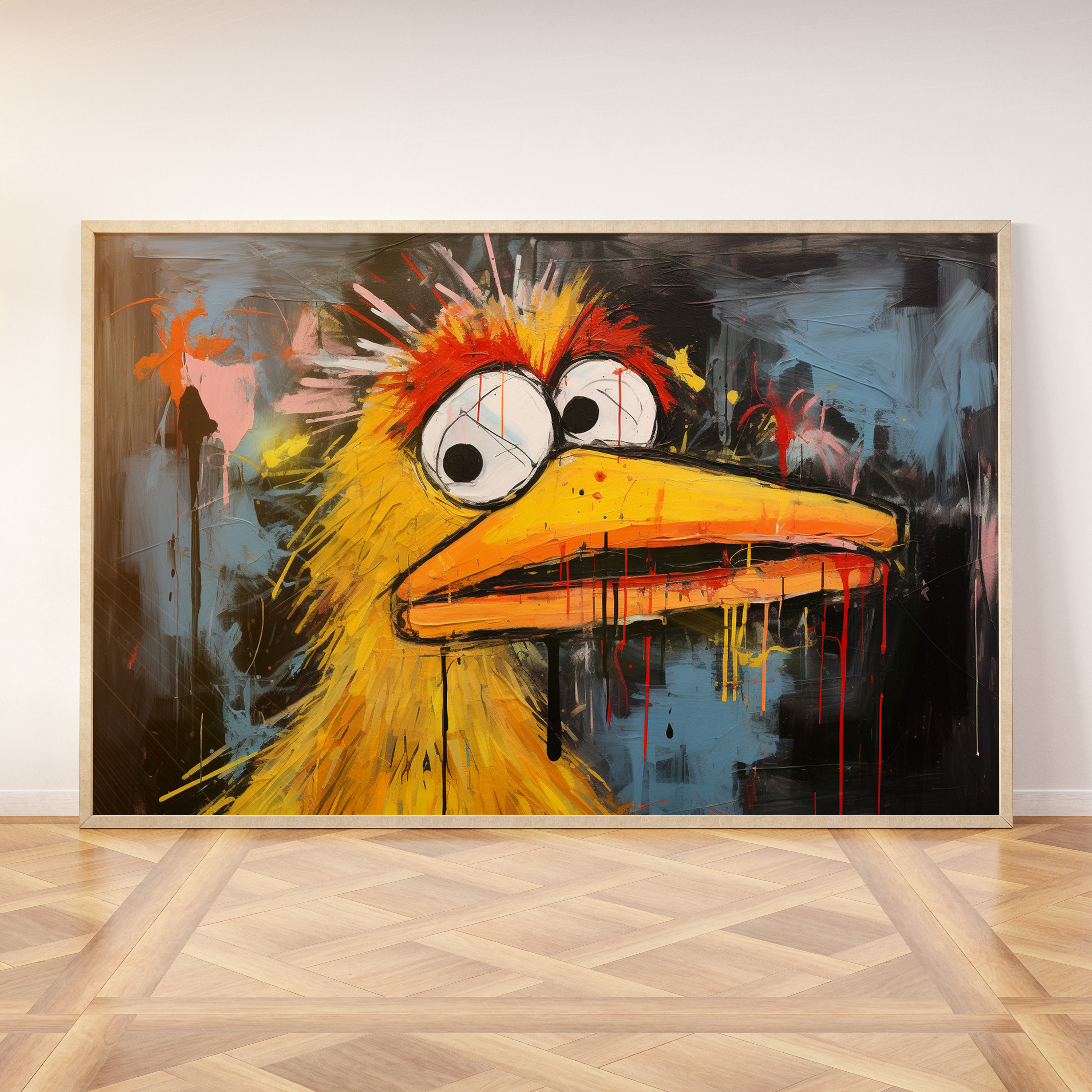 Basquiat-inspired Big Bird Poster | Sesame Street - Etsy