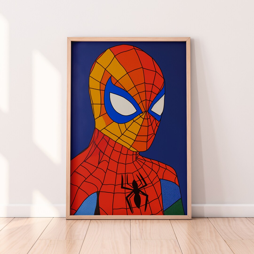 Picasso Style Spider-man Poster | Abstract Superhero Wall Art | Unique ...