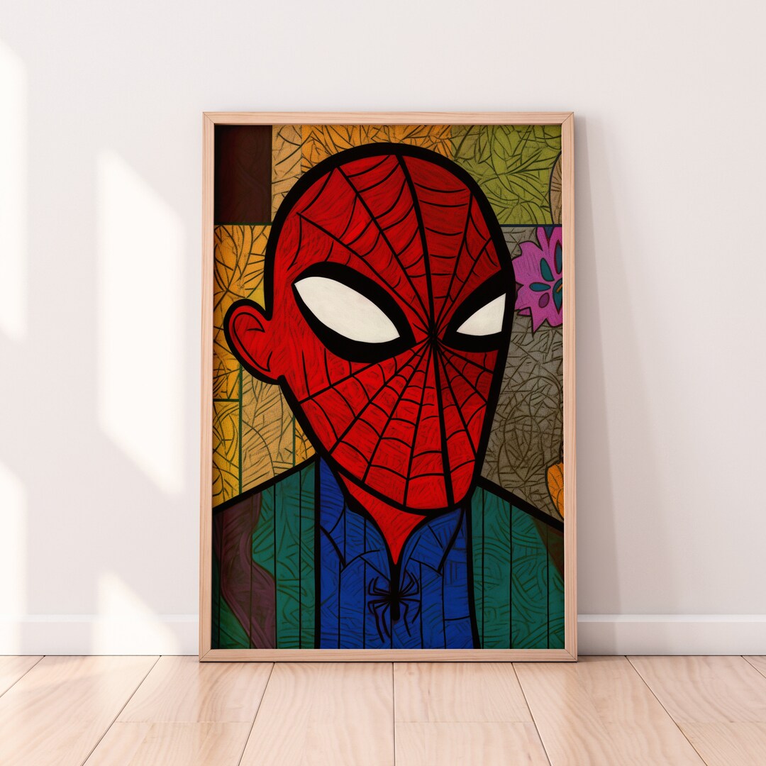 Picasso Style Spider-man Poster | Abstract Superhero Wall Art | Unique ...