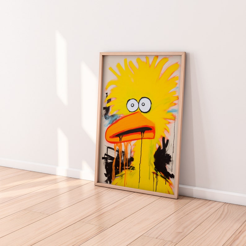 Basquiat-inspired Big Bird Poster Sesame Street - Etsy