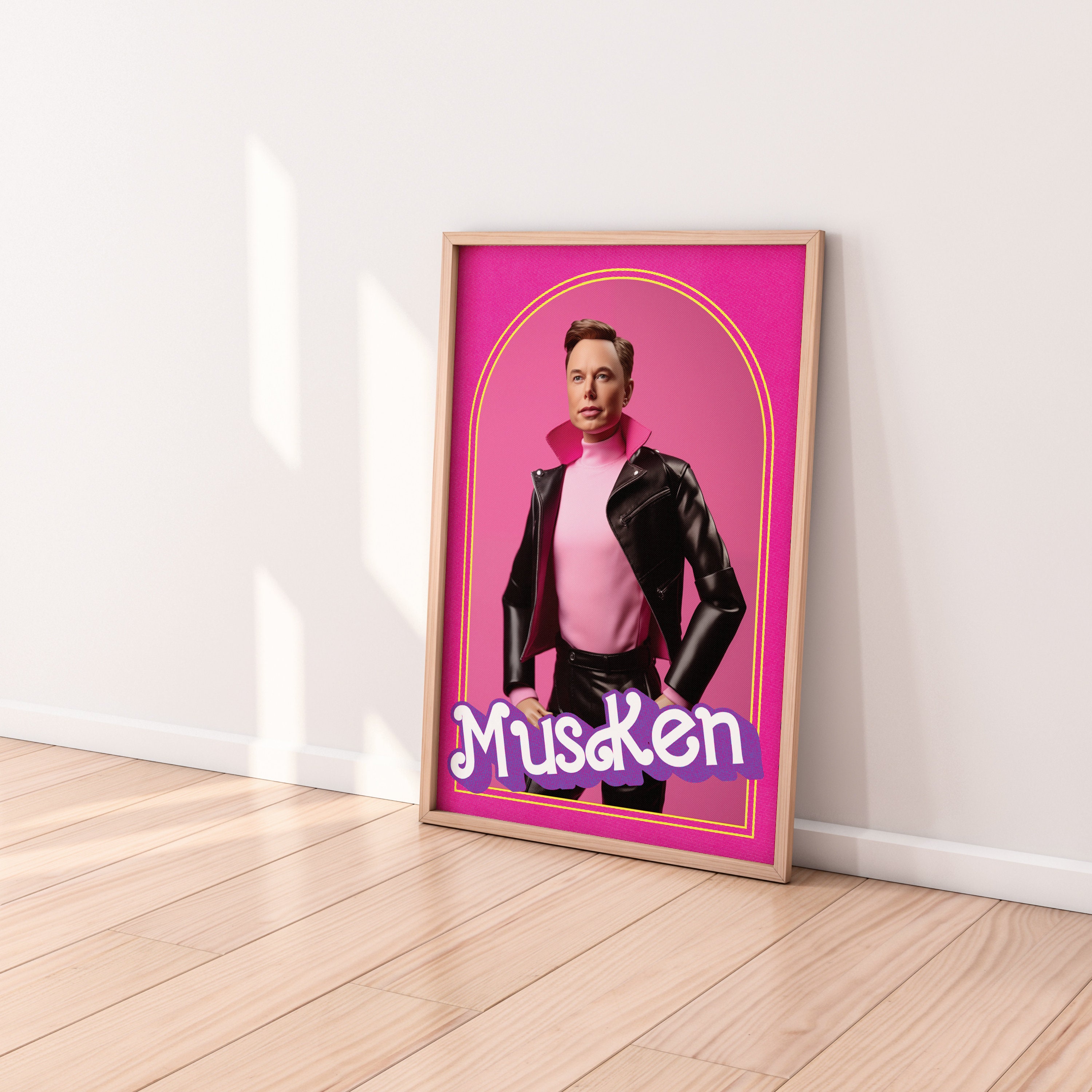 Musken | Elon Musk X Barbie Poster | Elon Musk Barbie Poster - Etsy