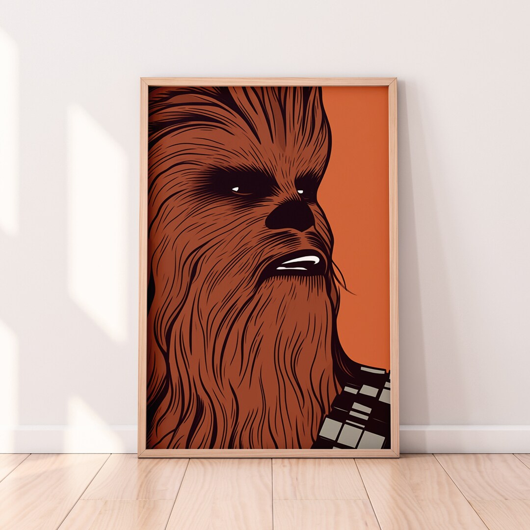 Chewbacca Original Art | Star Wars Poster | Home Decor | Star Wars Gift ...