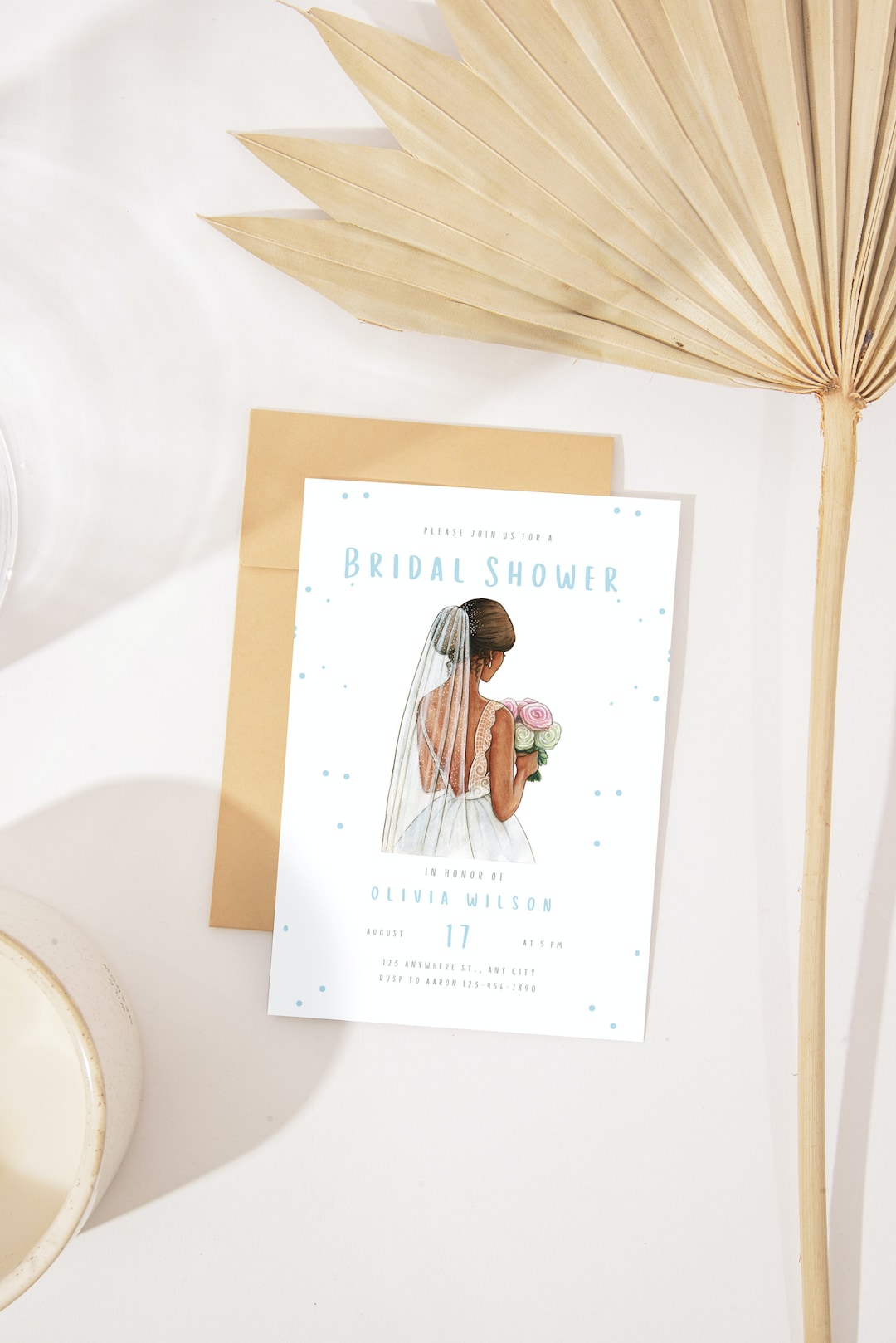 Multicultural Bridal Shower Invitation Blue Bridal Shower - Etsy