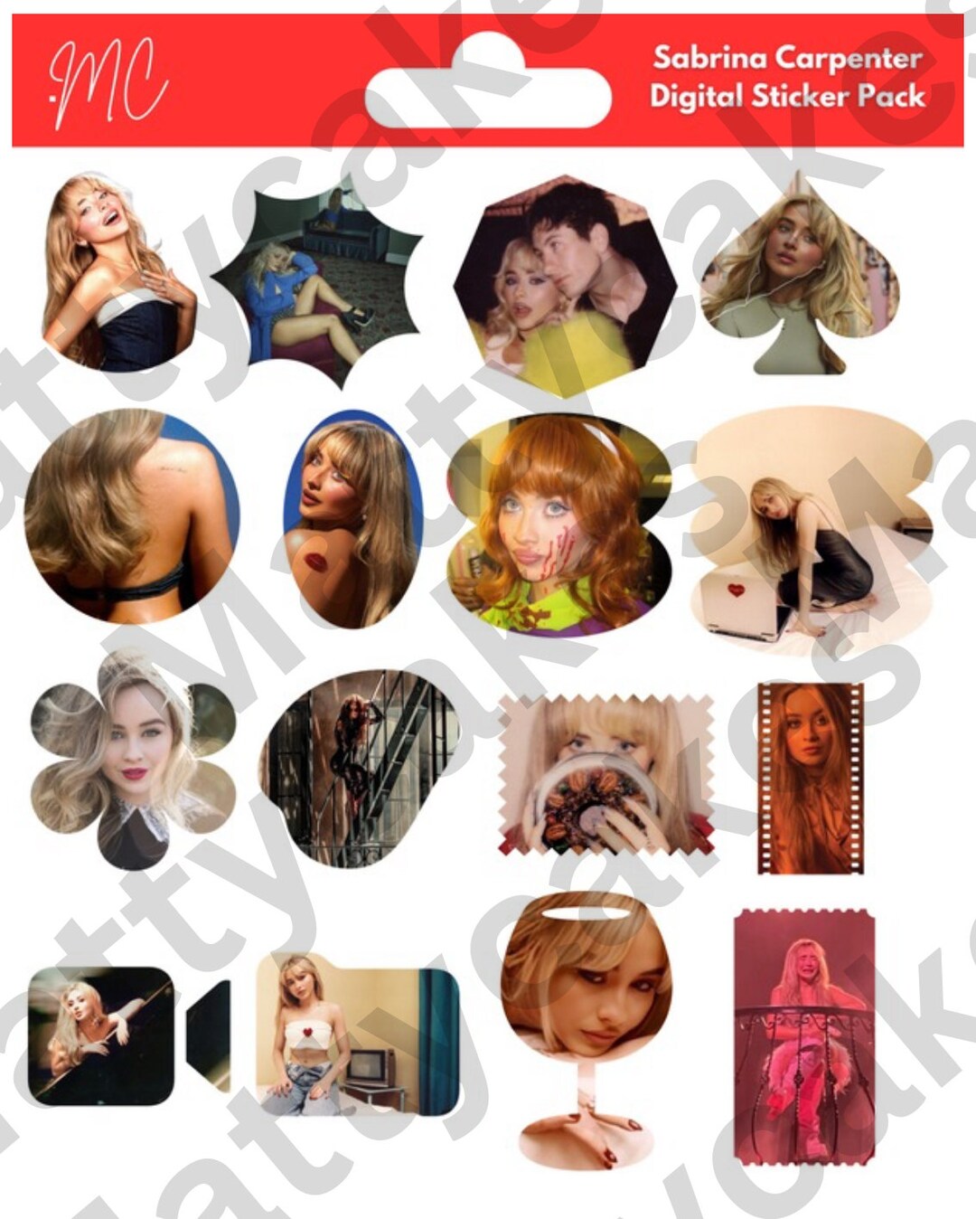 Sabrina Carpenter DIGITAL Stickers, GOODNOTES Stickers, iPad Stickers ...