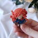 Miniature Amigurumi Merida 7 Cm Doll, Handmade Gift, Birthday Baby ...