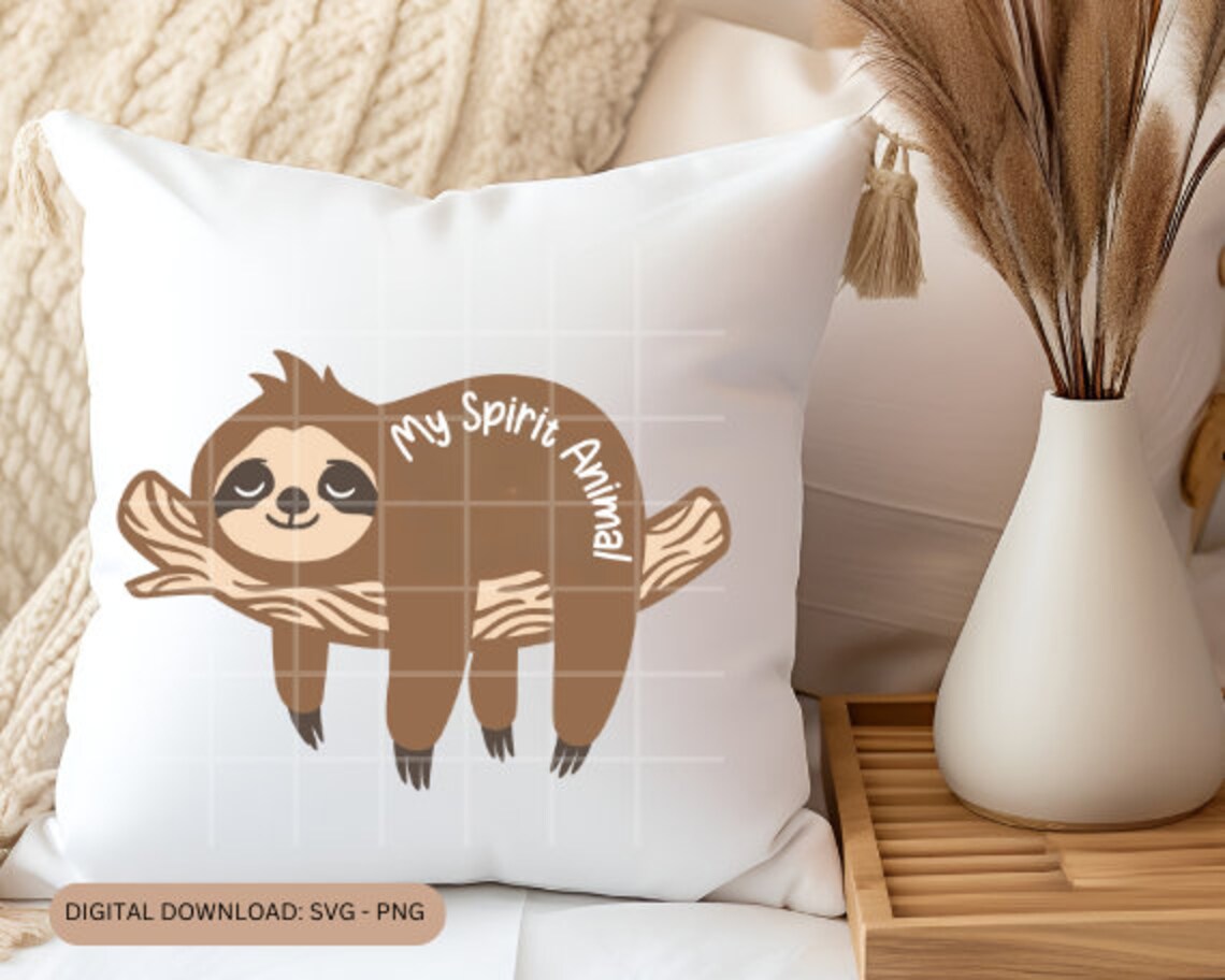 Sloth Svg, My Spirit Animal Svg, Sloth Svg Files, Sloth Png, Sloth - Etsy