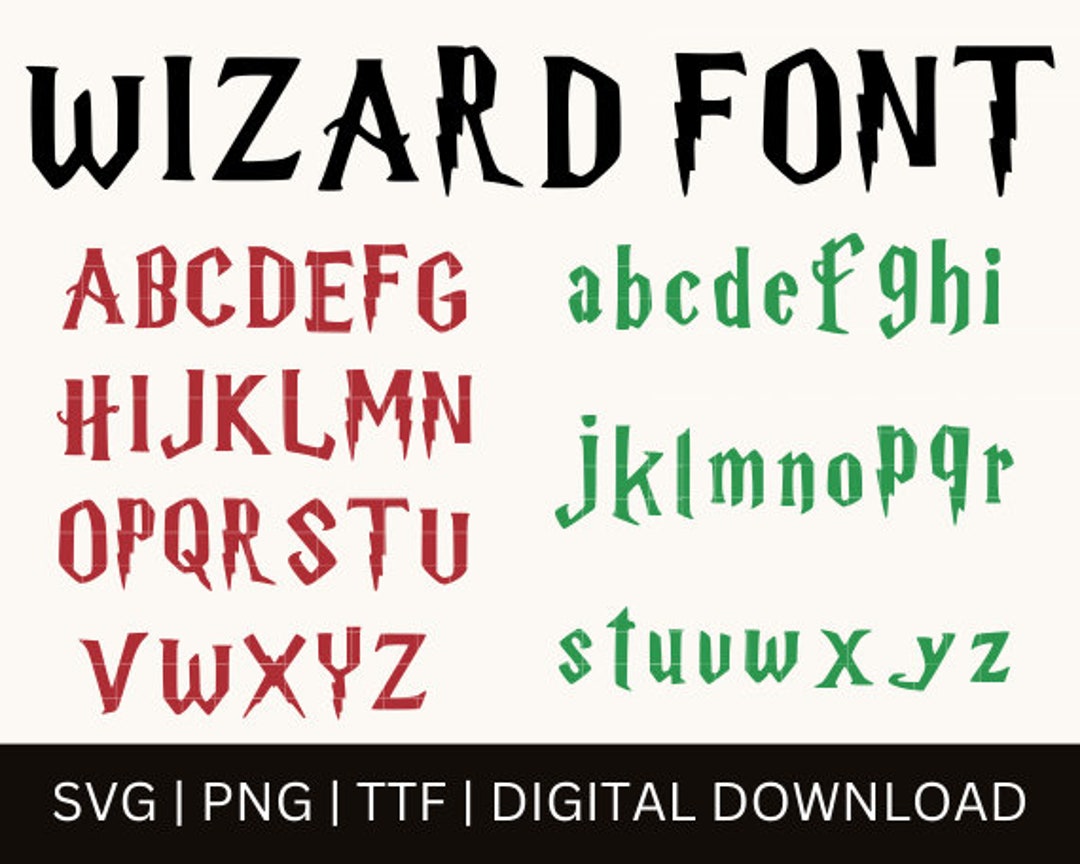 Wizard Font SVG TTF, Wizard Font PNG, Magic Font Svg, Halloween Font ...