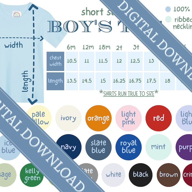 Blanks Boutique Shirt Chart - Etsy