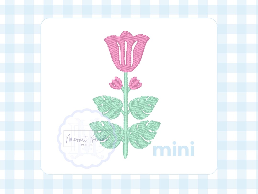 TBBC Inspired Mini Floral Block Print Embroidery Design - Etsy