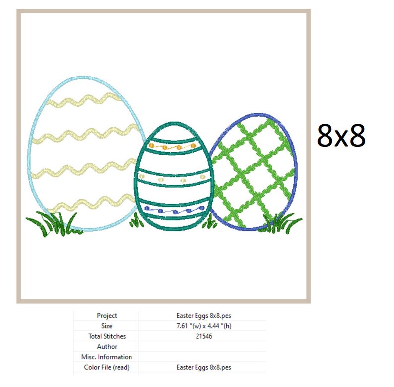 Preppy Easter Egg Trio Machine Embroidery Design Boys - Etsy