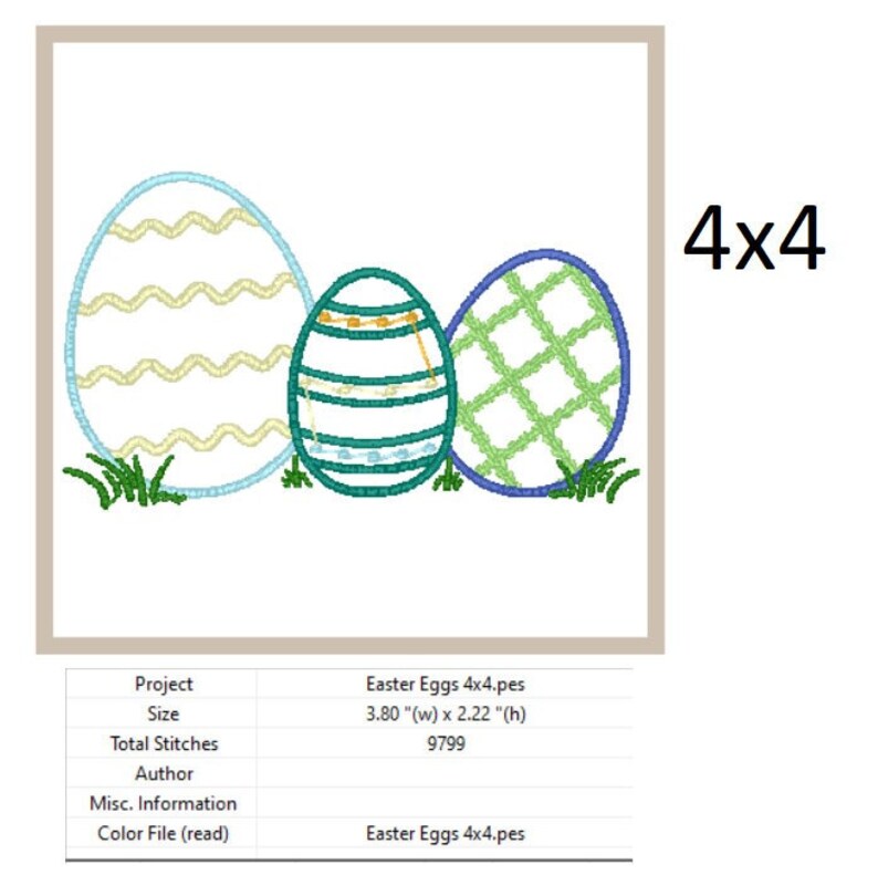 Preppy Easter Egg Trio Machine Embroidery Design Boys - Etsy