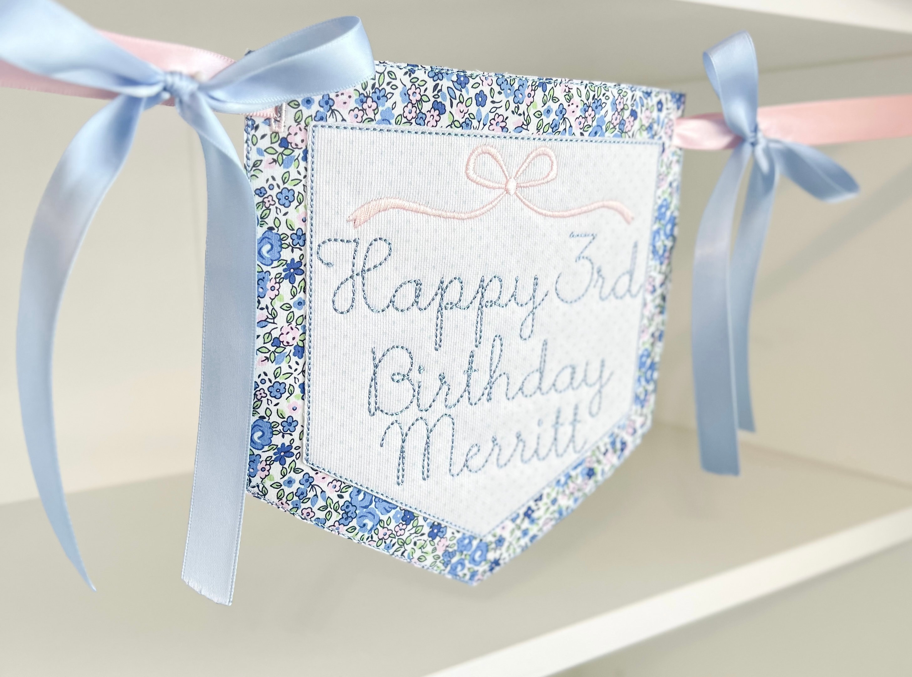 Pendant Banner Embroidery Design ITH 3 Sizes - Etsy