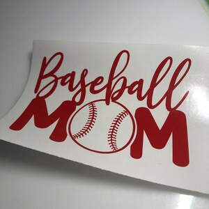 Baseball Mom Vinyl Decal Vinyl Transfer, Weather Resistant, Perfect for ...