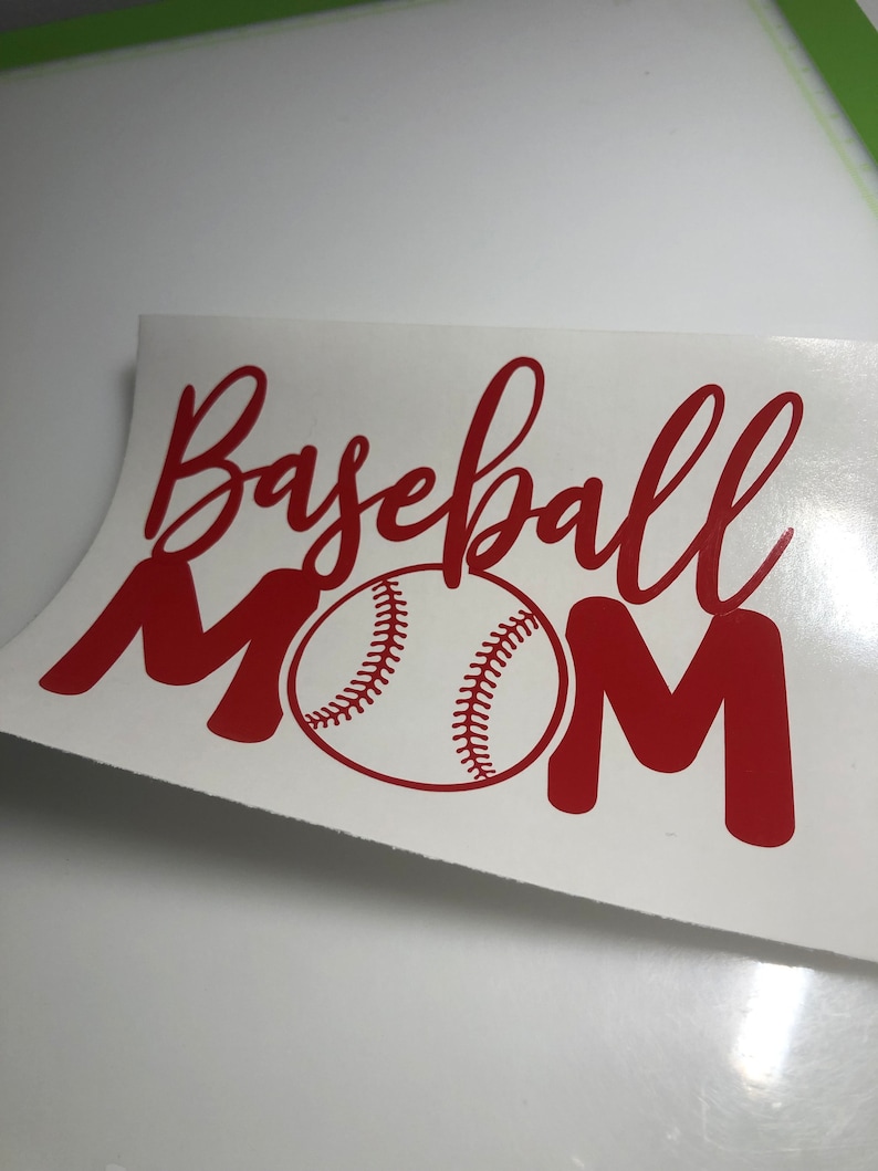 Baseball Mom Vinyl Decal Vinyl Transfer, Weather Resistant, Perfect for ...