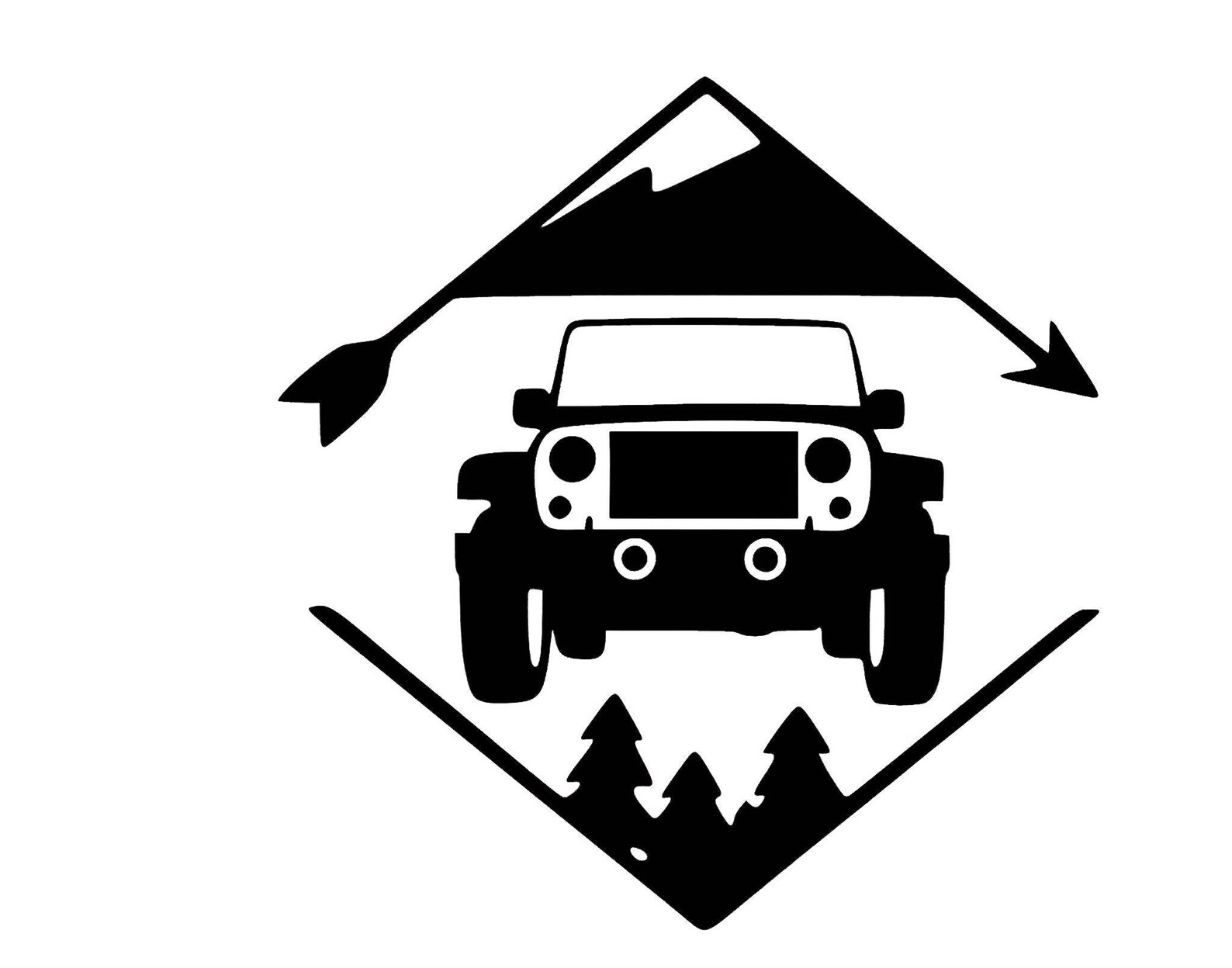 4x4 With Mountains Explorer Vinyl Decal Vinyl Transfer, Weather ...