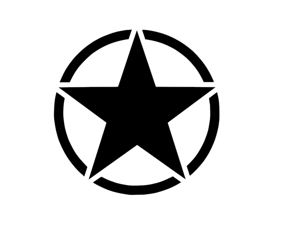 Military Star Vinyl Decal Vinyl Transfer, Weather Resistant, Perfect ...
