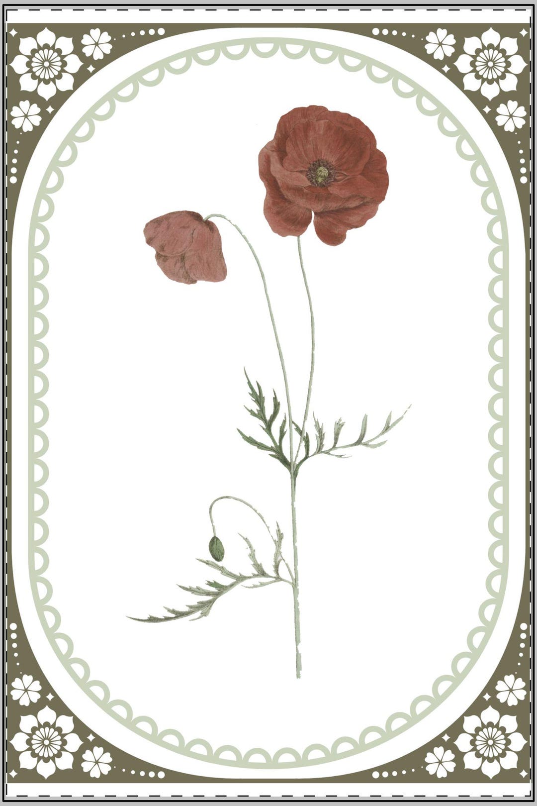 Satin Posters, Cottage Core Vintage Floral Wall Art, Farmhouse Decor ...