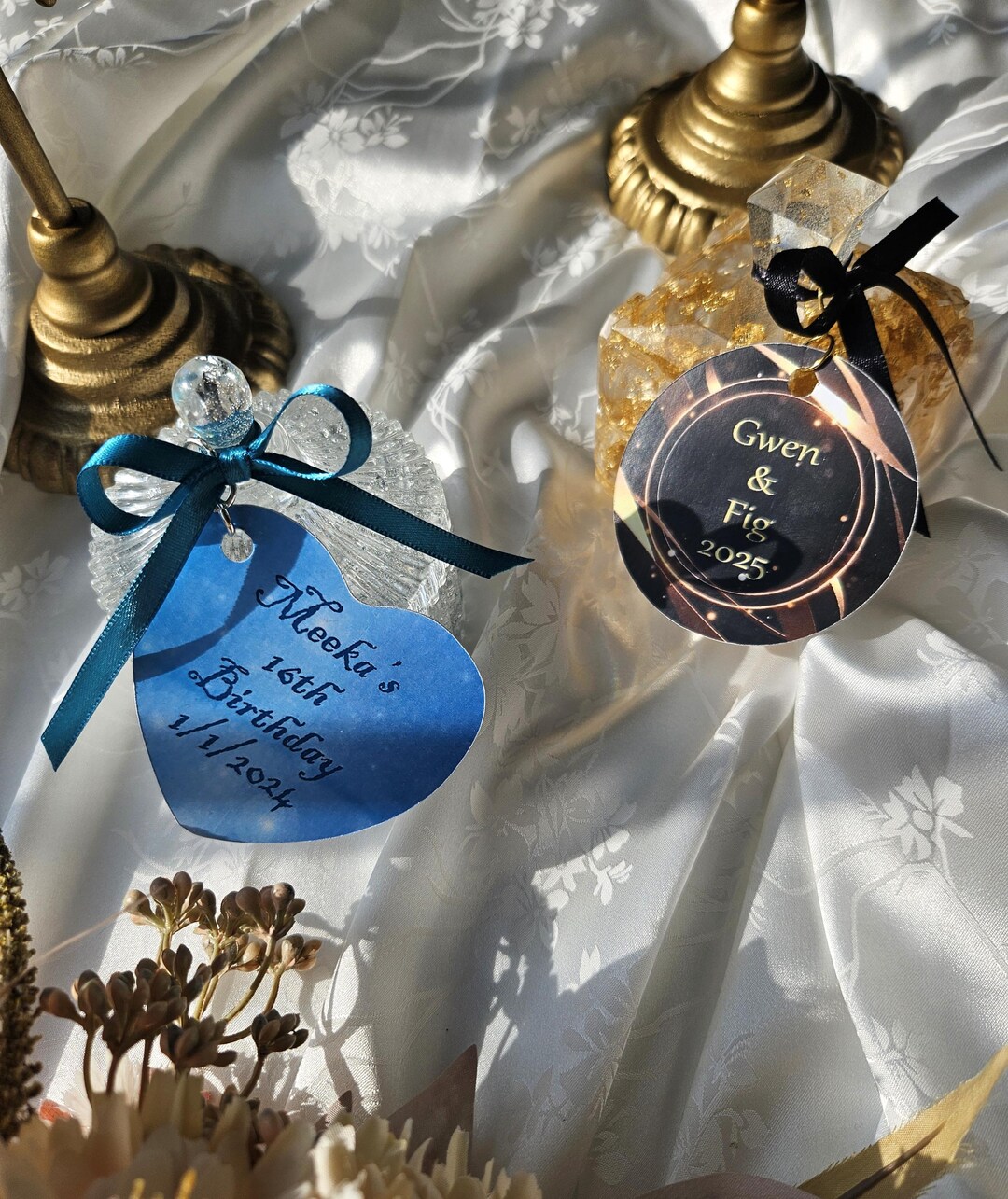 Custom Resin Trinket Box With Personalized Tag | Square or Circle ...