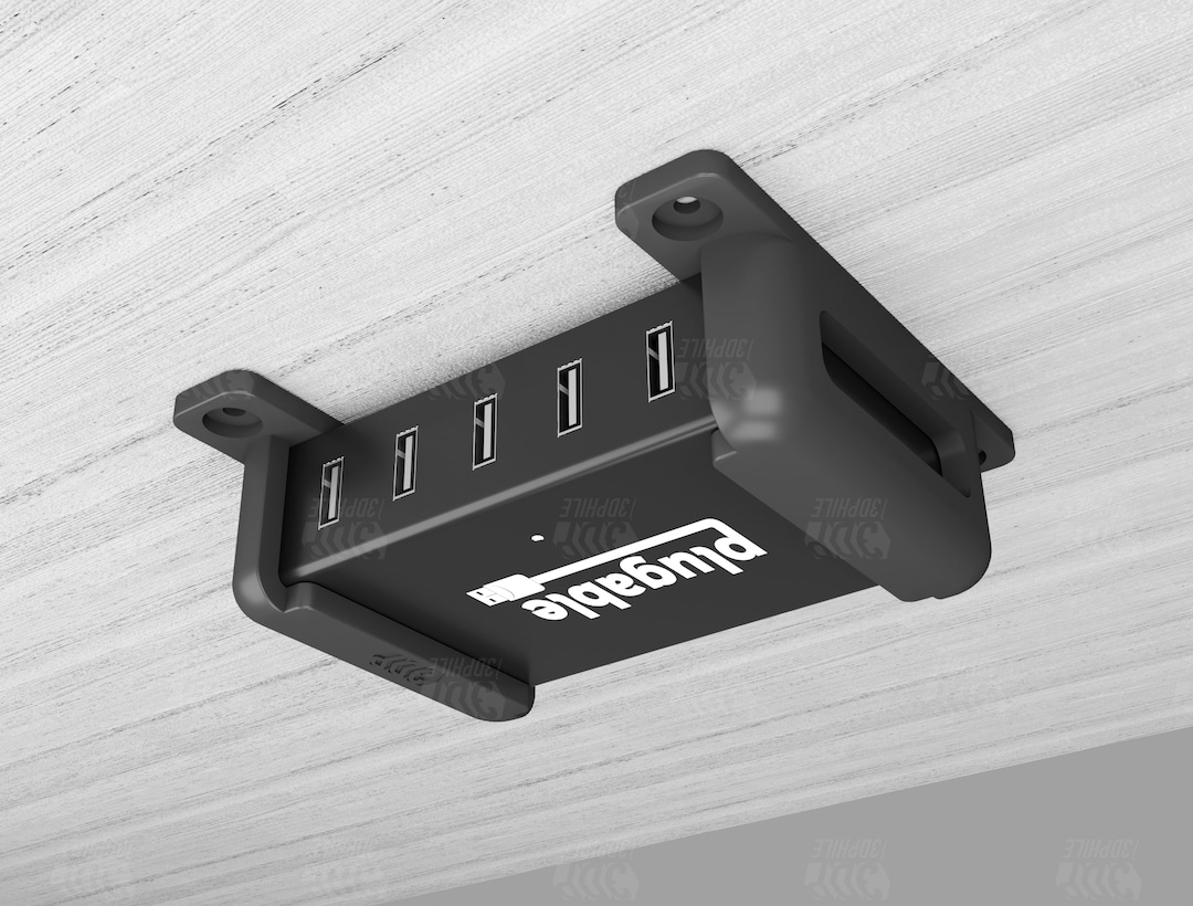 Plugable USB-C5TX 5 Port Hub Under Desk Mount - Etsy