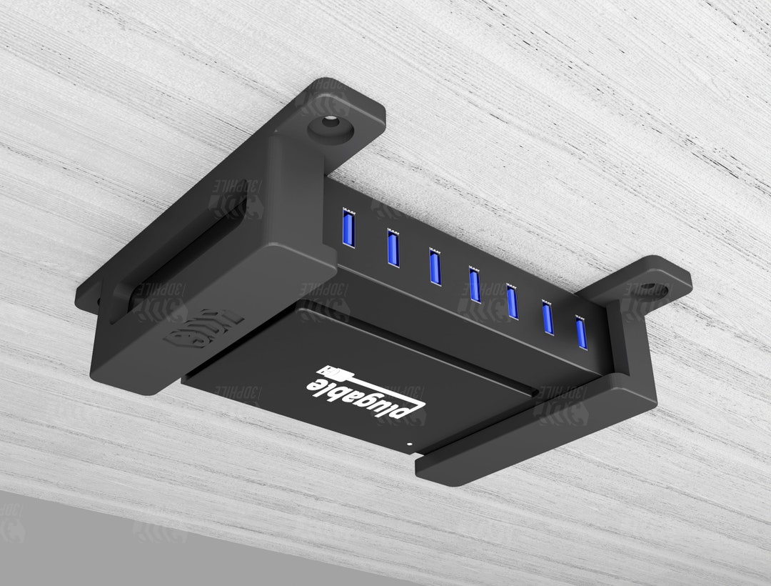 Plugable USBC-HUB7BC 7 Port Hub Under Desk Mount - Etsy