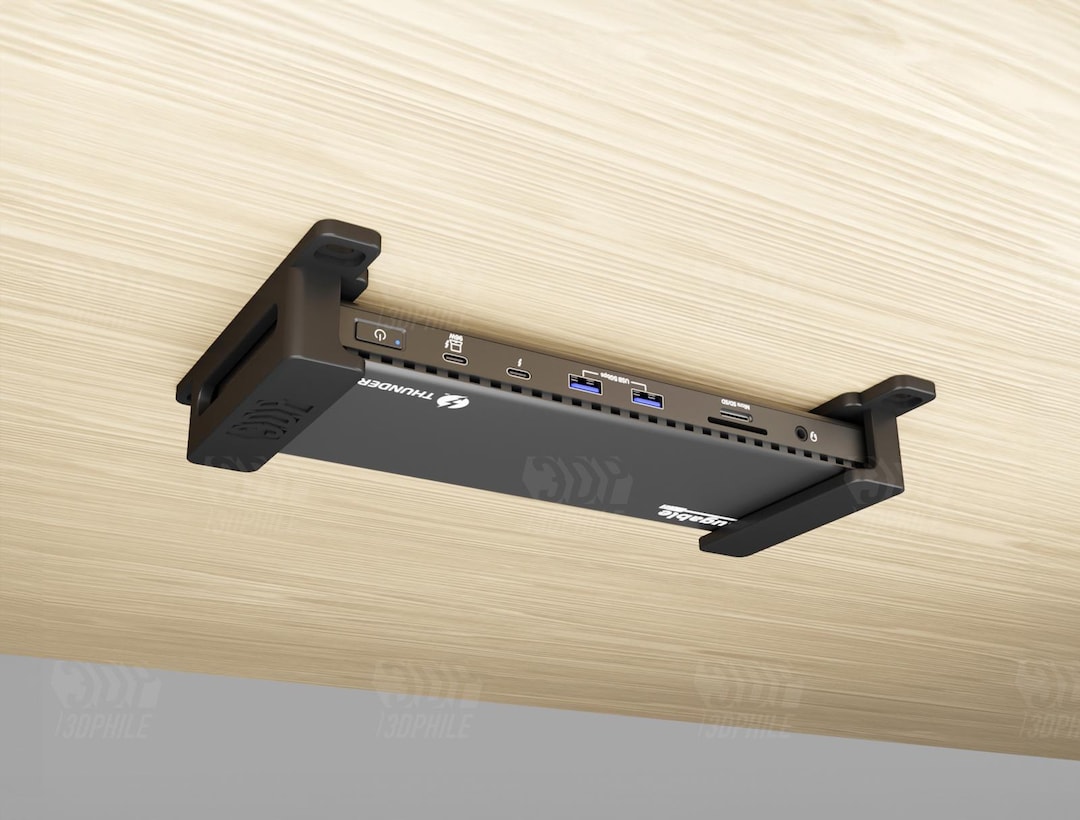Plugable TB4-UD5 Thunderbolt 4 Dock Under-desk Mounting Brackets Mount ...