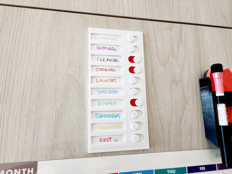 Toggle Slider Checklist Custom Check Box List Tracker Planner - Etsy