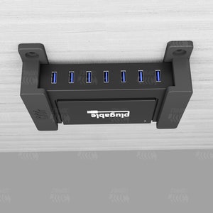 Plugable USBC-HUB7BC 7 Port Hub Under Desk Mount - Etsy